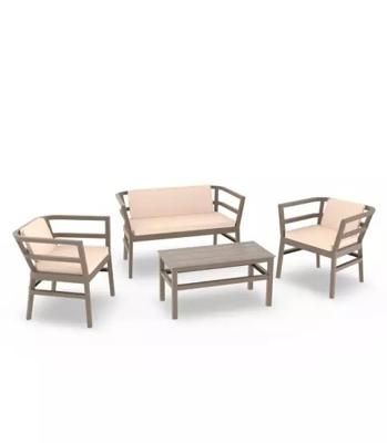 Stock Ath - CLICK-CLACK LOUNGE CHOCOLAT (3 FAUTEUILS + 1 TABLE)